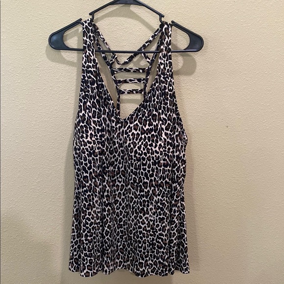 Aqua Green | Tops | 10 Leopard Print Strappy Womens Swim Top | Poshmark
